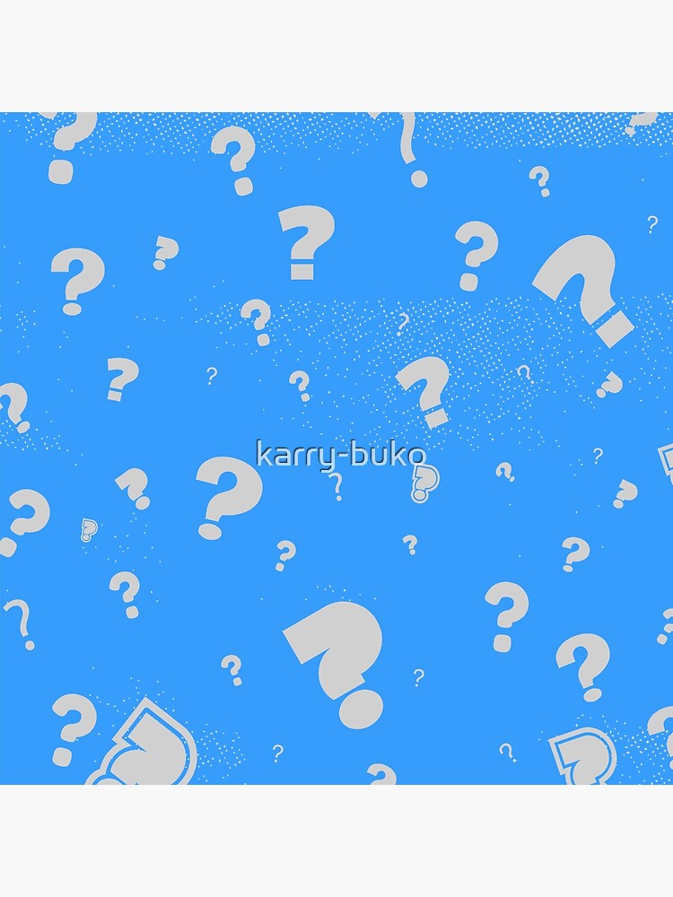 "Pattern blue background with texture and question marks" Poster for ...