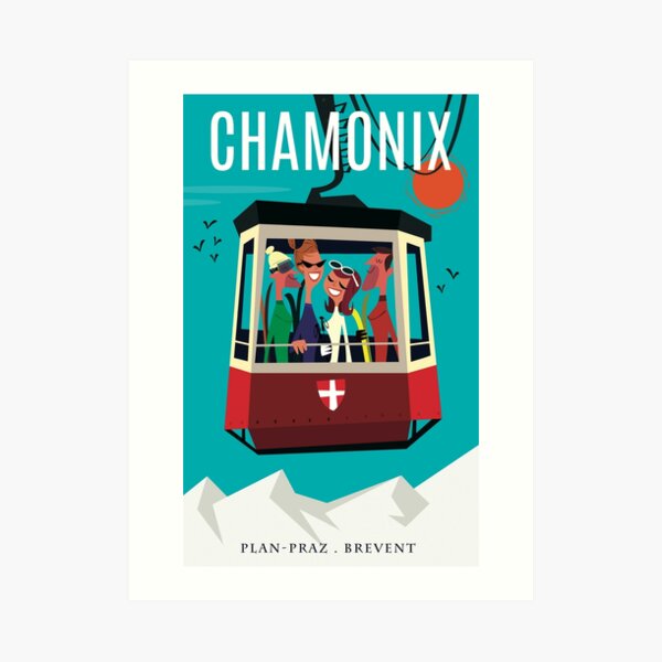 Impression artistique « Affiche de Chamonix », par GAGodel | Redbubble