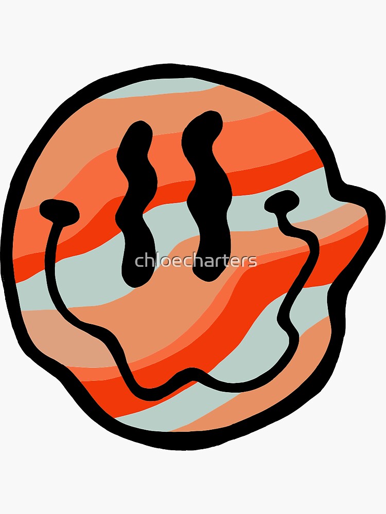 "Multi colour smiley face sticker" Sticker for Sale by chloecharters ...