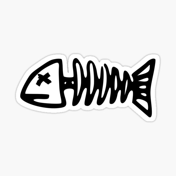 "fishbone" Sticker for Sale by CheeryP | Redbubble