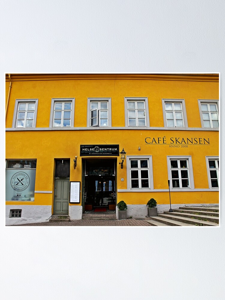 Póster « Edificio luminoso llamado "Cafe Skansen". Una joya de ...