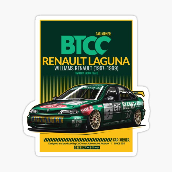 "Renault Laguna BTCC - CarCorner" Sticker for Sale by Car-Corner ...