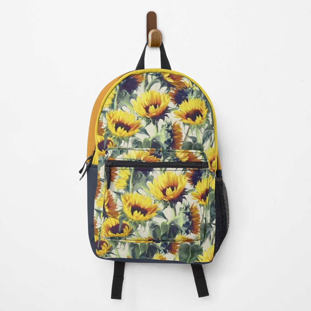 "Sunflowers Forever" Backpack for Sale by micklyn | Redbubble
