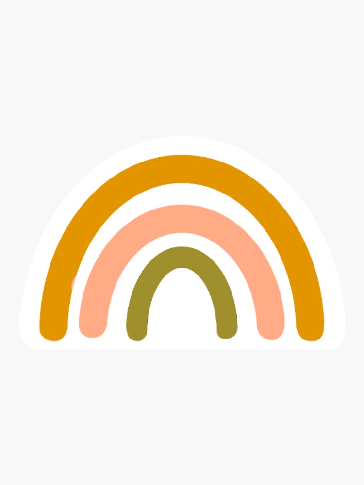 "orange and green arch sticker" Sticker for Sale by milastudio | Redbubble