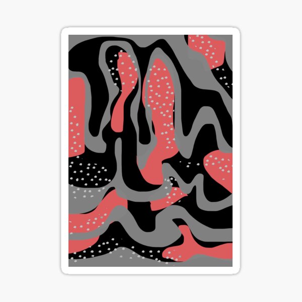 " Red and Black abstract" Sticker for Sale by isobelcough | Redbubble