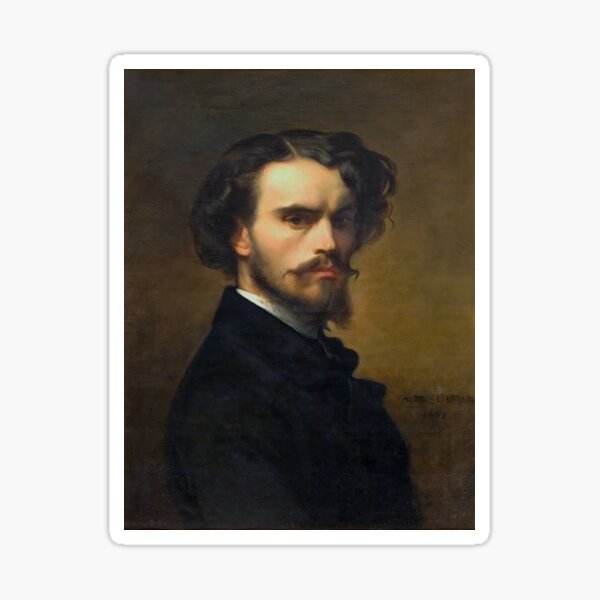 "Self Portrait Alexandre Cabanel (Digitally Enhanced)" Sticker for Sale ...