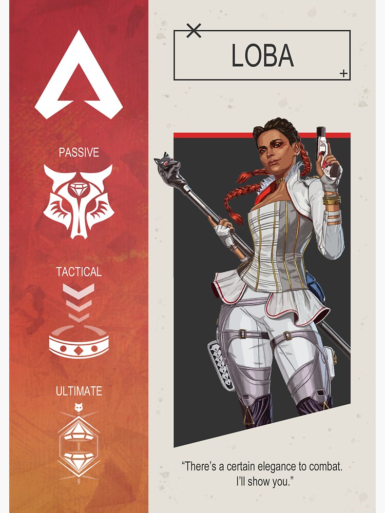 "Apex Legends Loba Character Poster" Sticker for Sale by Gemini-Phoenix ...