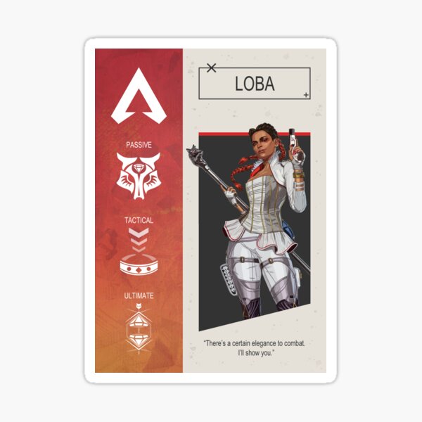 "Apex Legends Loba Character Poster" Sticker for Sale by Gemini-Phoenix ...