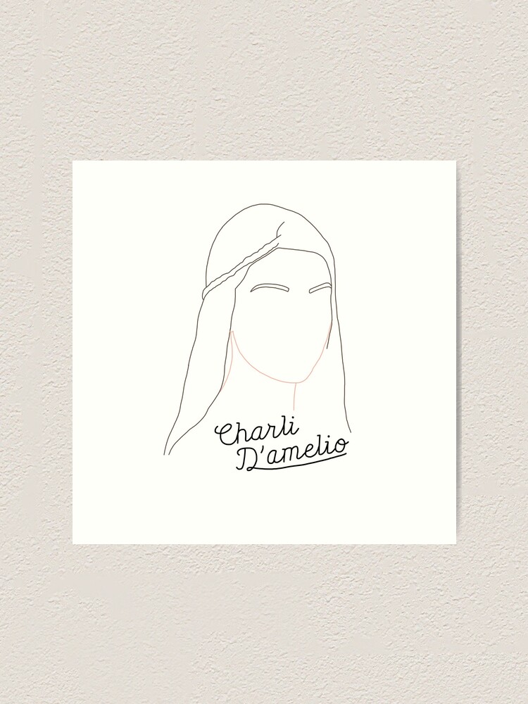 "Charli D'amelio with Name" Art Print for Sale by emcazalet | Redbubble