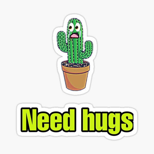 "Need hugs " Sticker by sid1497 | Redbubble
