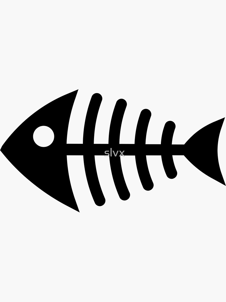 "Minimal fishbone" Sticker by slvx | Redbubble