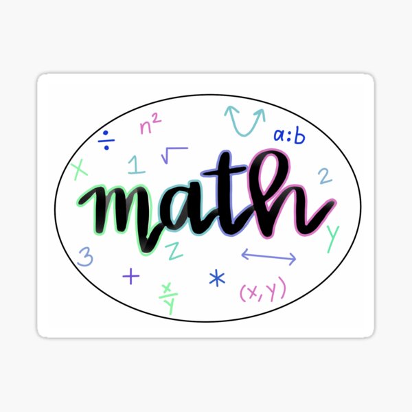 "Math symbols" Sticker for Sale by roryyakubov | Redbubble