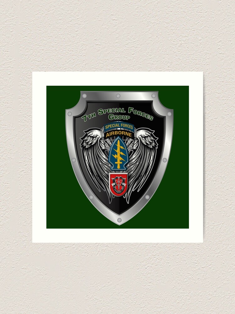 "7th Special Forces Group (Airborne)" Art Print by SoldierAlways ...