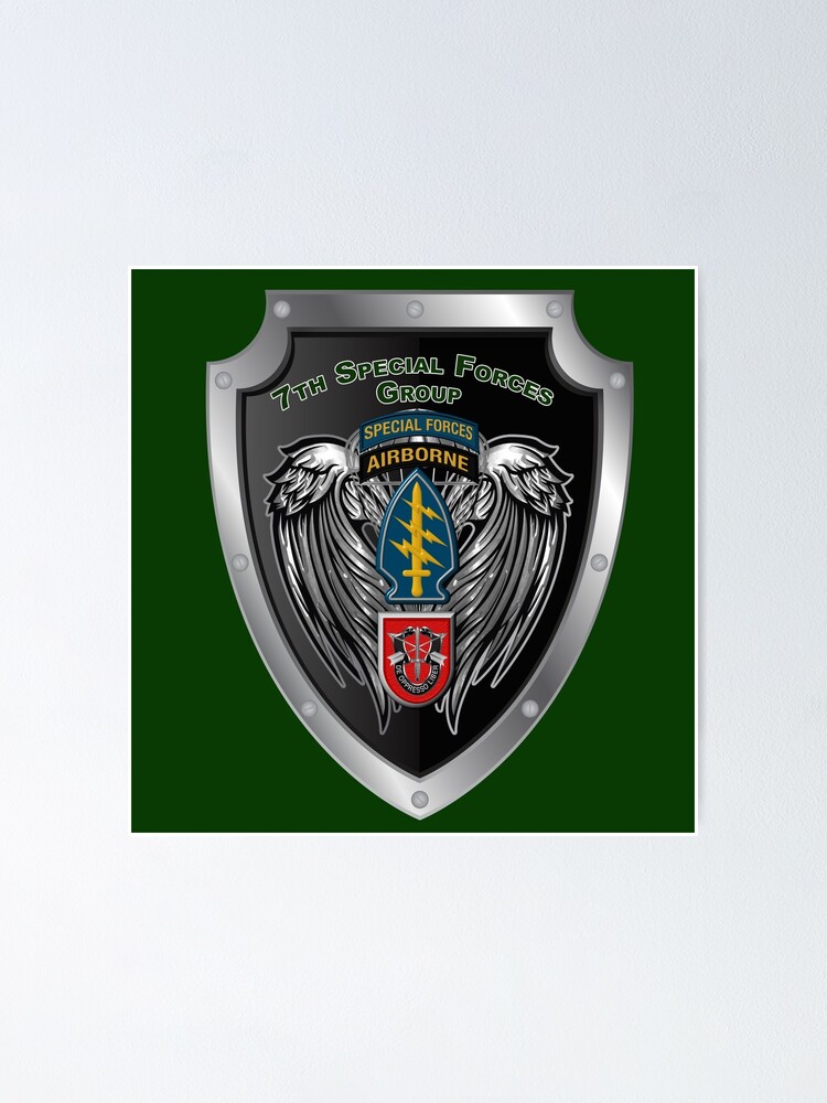 "7th Special Forces Group (Airborne)" Poster for Sale by SoldierAlways ...