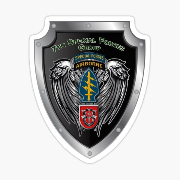 "7th Special Forces Group (Airborne)" Sticker by SoldierAlways | Redbubble