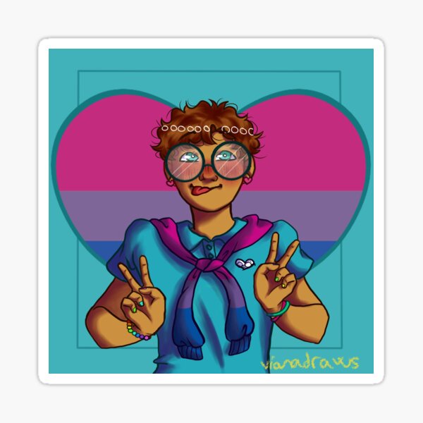 "Patton Sanders Bisexual Pride" Sticker for Sale by VianaDraws | Redbubble