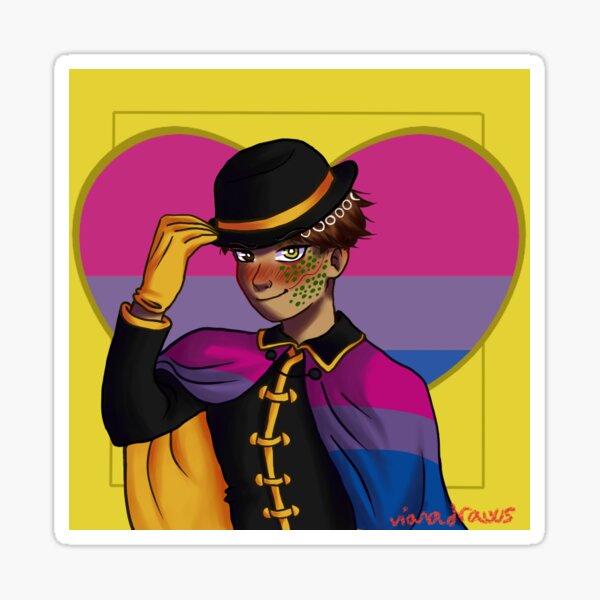 "Janus Sanders Bisexual Pride" Sticker by VianaDraws | Redbubble