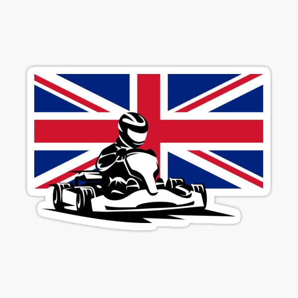 "Go Kart UK Flag" Sticker by XtraProShop | Redbubble
