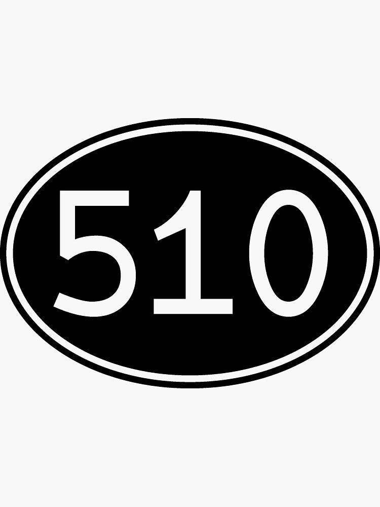 "Area Code 510 Oakland" Sticker for Sale by smashtransit | Redbubble