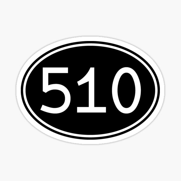 "Area Code 510 Oakland" Sticker for Sale by smashtransit | Redbubble