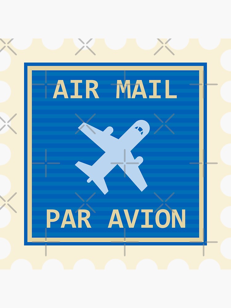 "Air Mail, Par Avion " Sticker for Sale by studio838 | Redbubble