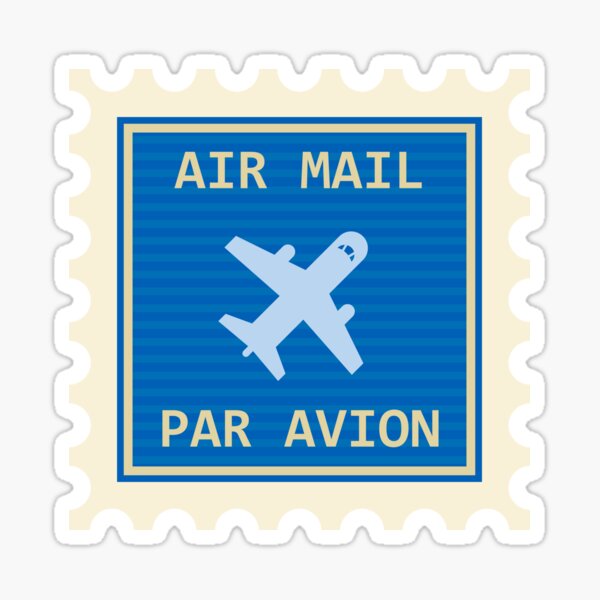"Air Mail, Par Avion " Sticker for Sale by studio838 | Redbubble