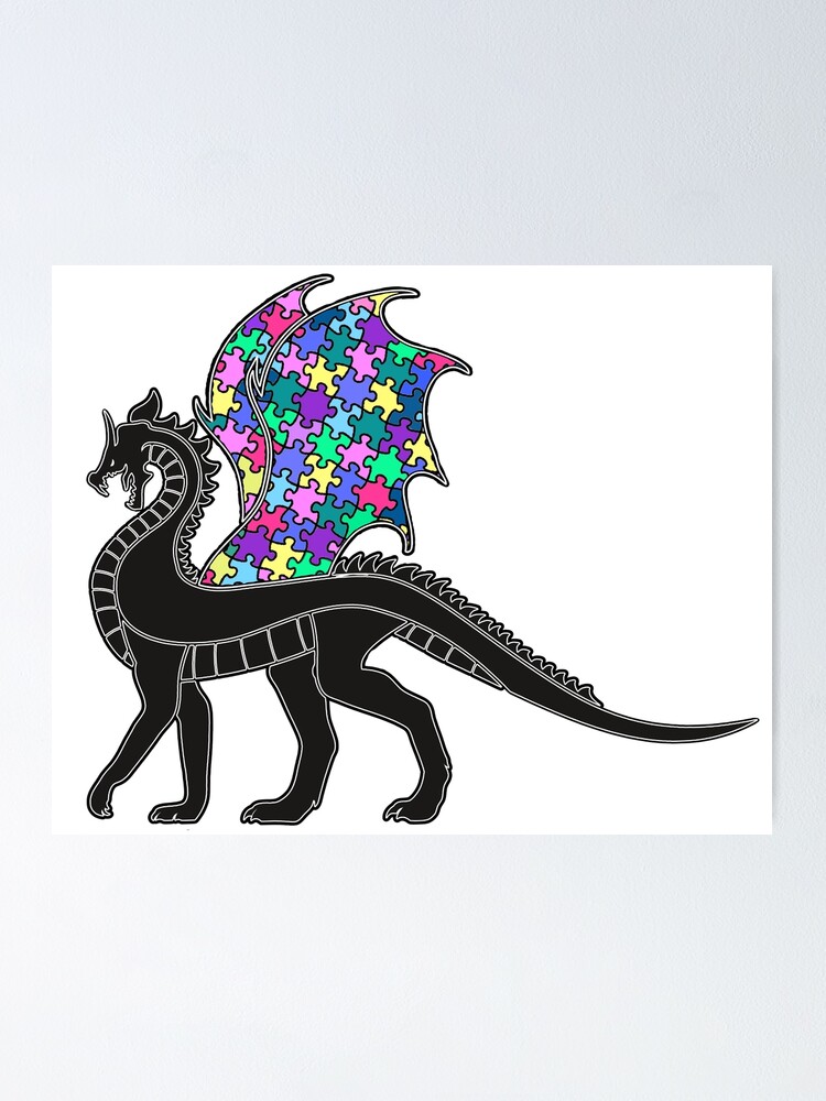 "Autism Dragon" Poster by AnJAutismWorld | Redbubble