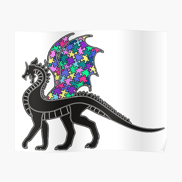 "Autism Dragon" Poster by AnJAutismWorld | Redbubble