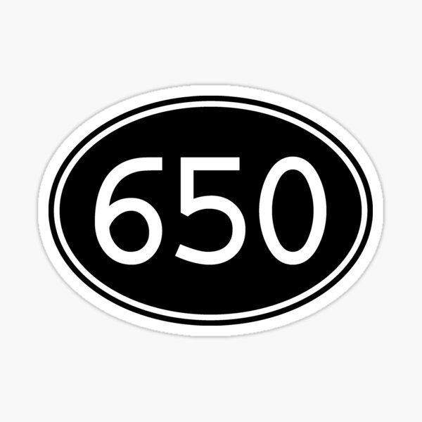 "Area Code 650" Sticker by smashtransit | Redbubble