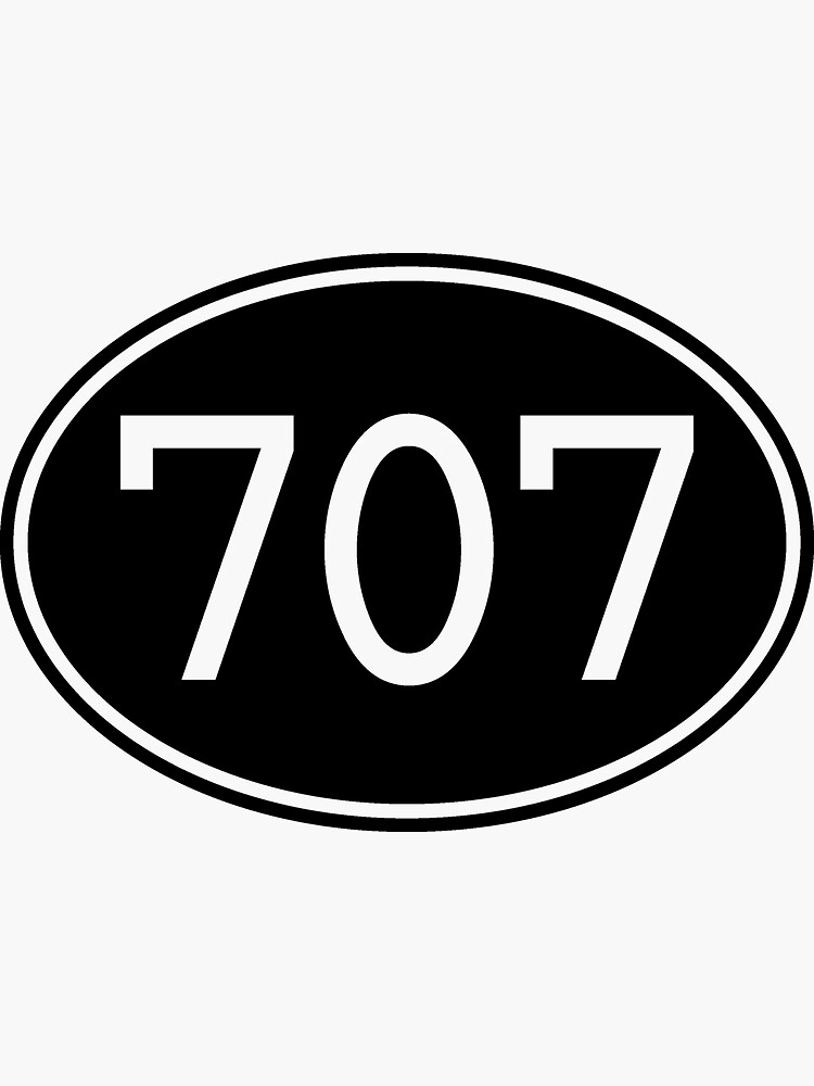 "Area Code 707" Sticker for Sale by smashtransit | Redbubble