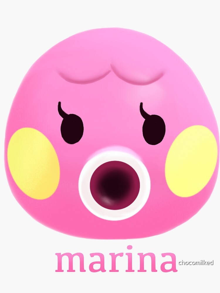 "Marina Name Tag (dark bg)" Sticker for Sale by chocomilked | Redbubble