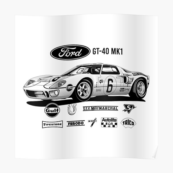 Posters sur le thème Ford Gt 40 | Redbubble