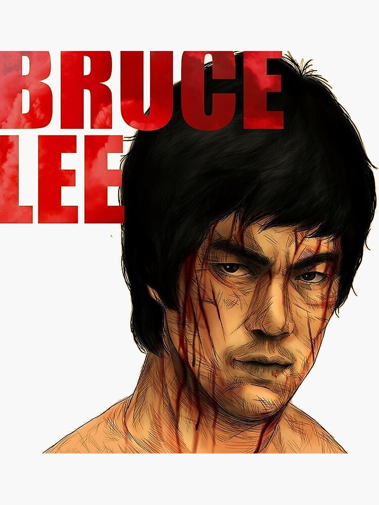 "Bruce Lee" Sticker by Maasvidal | Redbubble