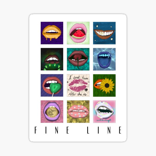 "Fine Line Album Poster Lip Aesthetic (White)" Sticker by Allieonyt ...