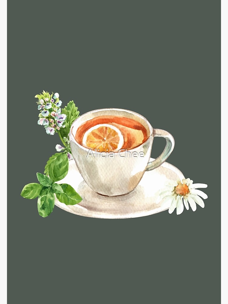 "Lemon Mint Chamomile Herbal Tea" Poster for Sale by NiftyTrinket ...