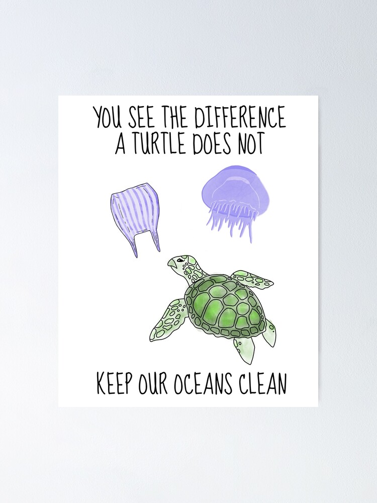 "Keep Our Oceans Clean Plastic Free Recycling Sea Turtle Conservation ...