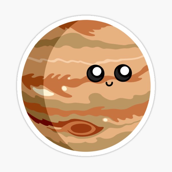"Happy Jupiter" Sticker by SamOhanaArt | Redbubble