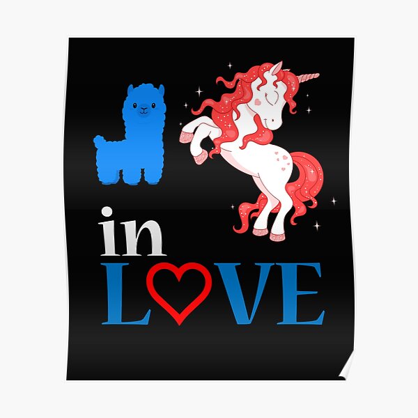 "Alpaca unicorn Dear friends" Poster for Sale by Imutobi | Redbubble