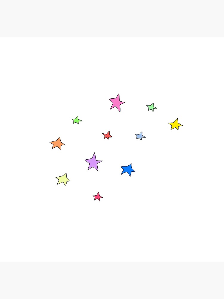 "Star aesthetic stickers multi-coloured" Poster for Sale by leyahewitt ...
