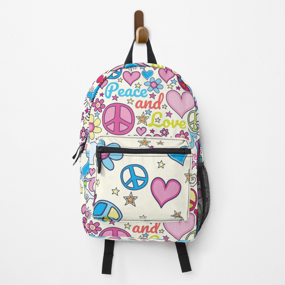 "Peace and Love Bag" Backpack for Sale by DtaylorD | Redbubble