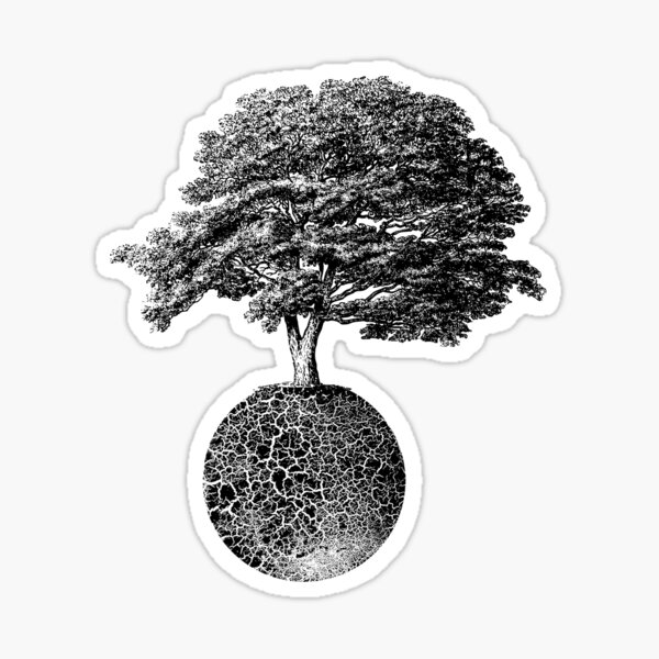 "Tree With Roots" Sticker for Sale by Obiscidan | Redbubble