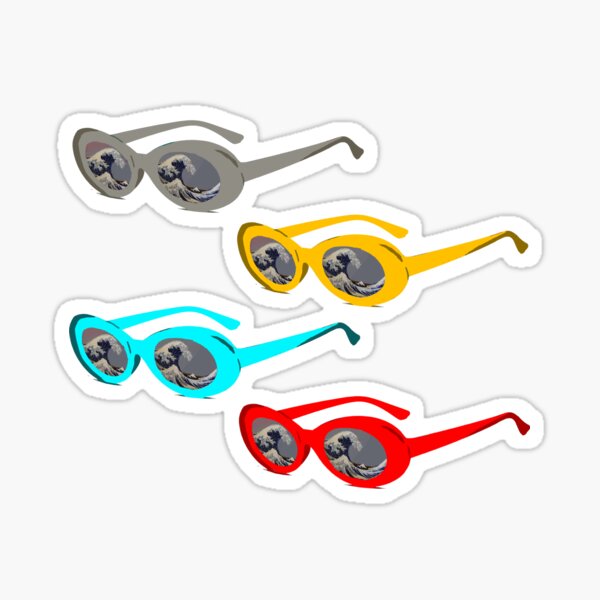 "Aesthetic Indie Clout Goggles" Sticker by kestrada2906 | Redbubble