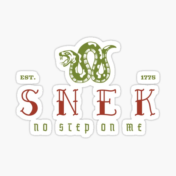 "Snek: No Step on Me" Sticker by ytoc | Redbubble
