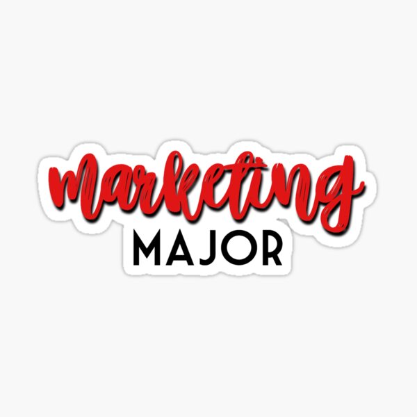 "marketing major" Sticker for Sale by alexisschofield | Redbubble