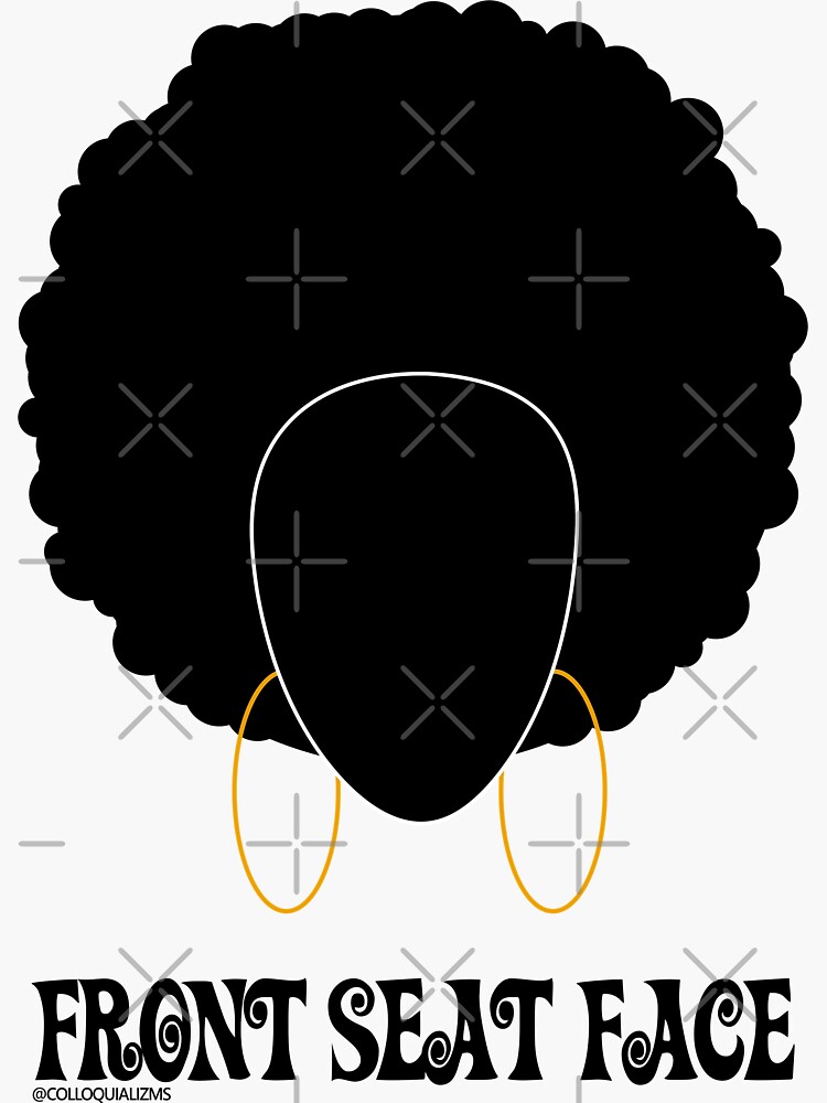 "Front Seat Face " Sticker for Sale by Colloquializms | Redbubble