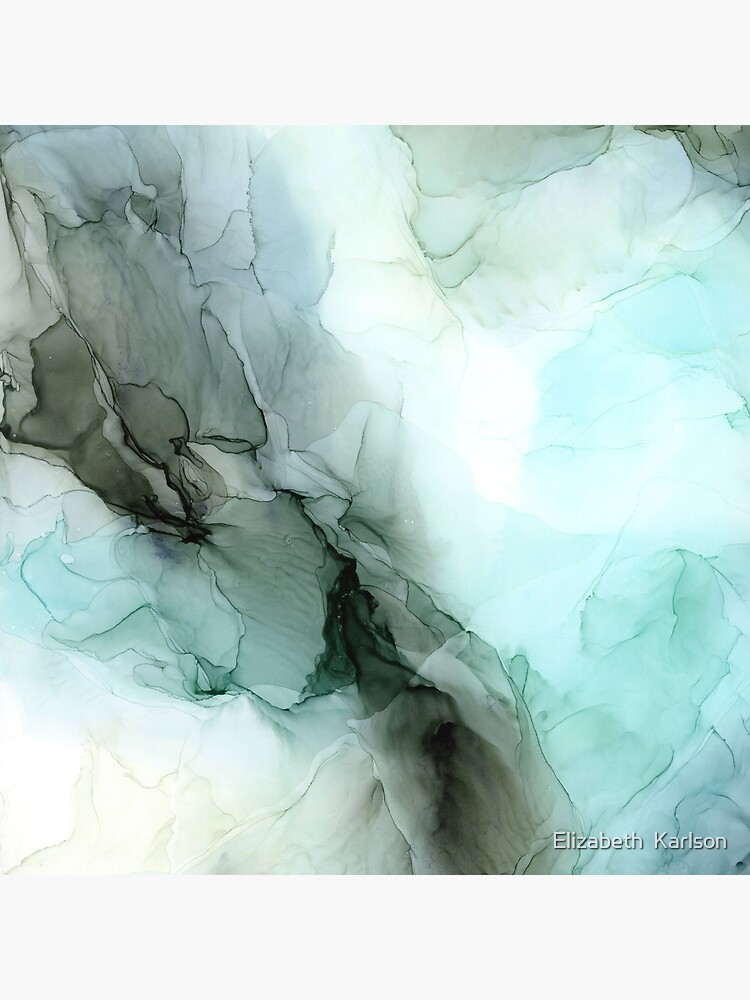 "Calm Nature Inspired Abstract Flow Landscape Painting" Art Print for ...