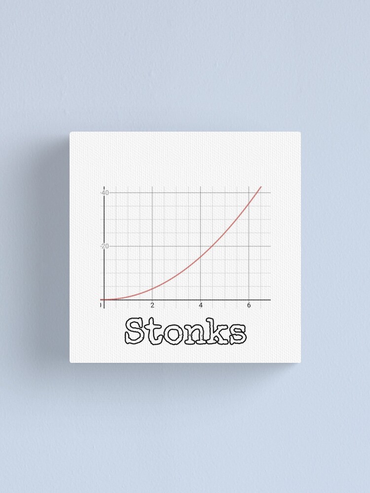 "Stonks Graph Design" Canvas Print by Caleb-Turner | Redbubble