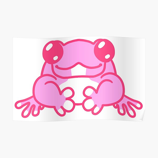 "Cute Pink Frog" Poster by VariousLizards | Redbubble