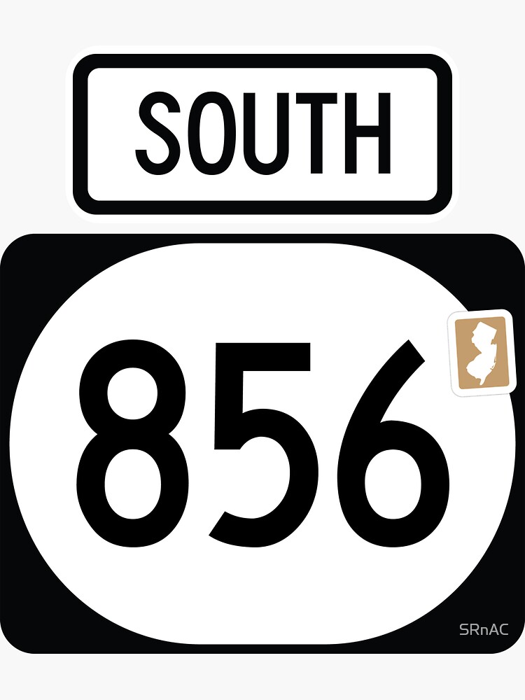 "New Jersey State Route 856 (Area Code 856)" Sticker for Sale by SRnAC ...