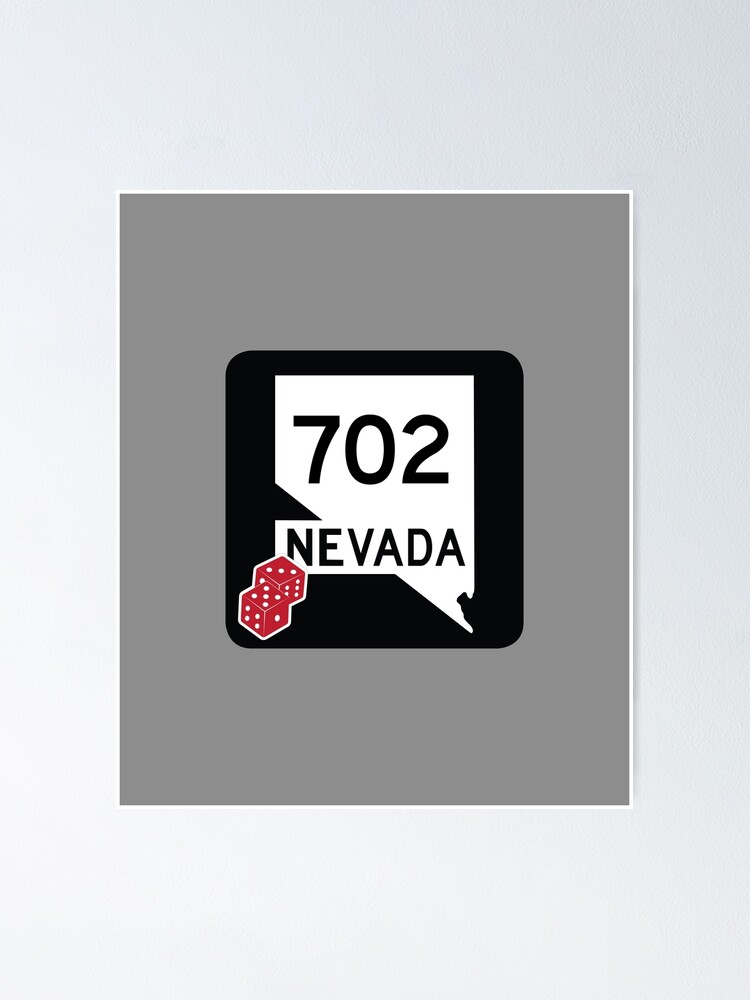 Póster «Ruta 702 del estado de Nevada (código de área 702) - w. Dado ...